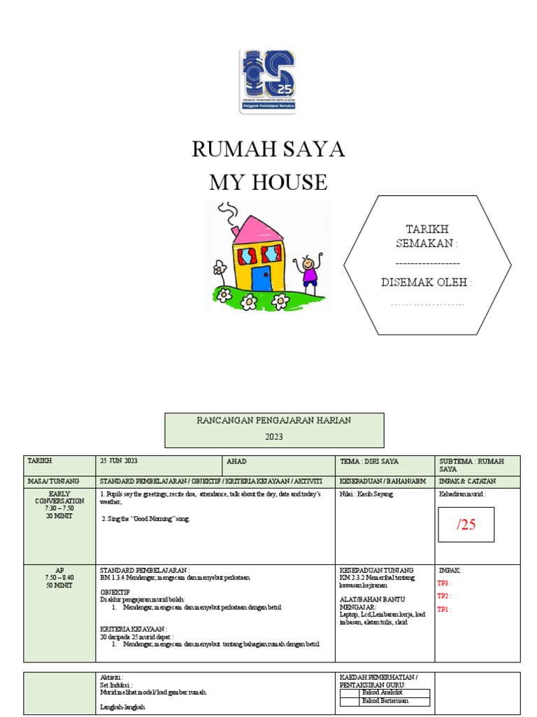 RPH Minggu 13 2023 Rumah Saya | PDF