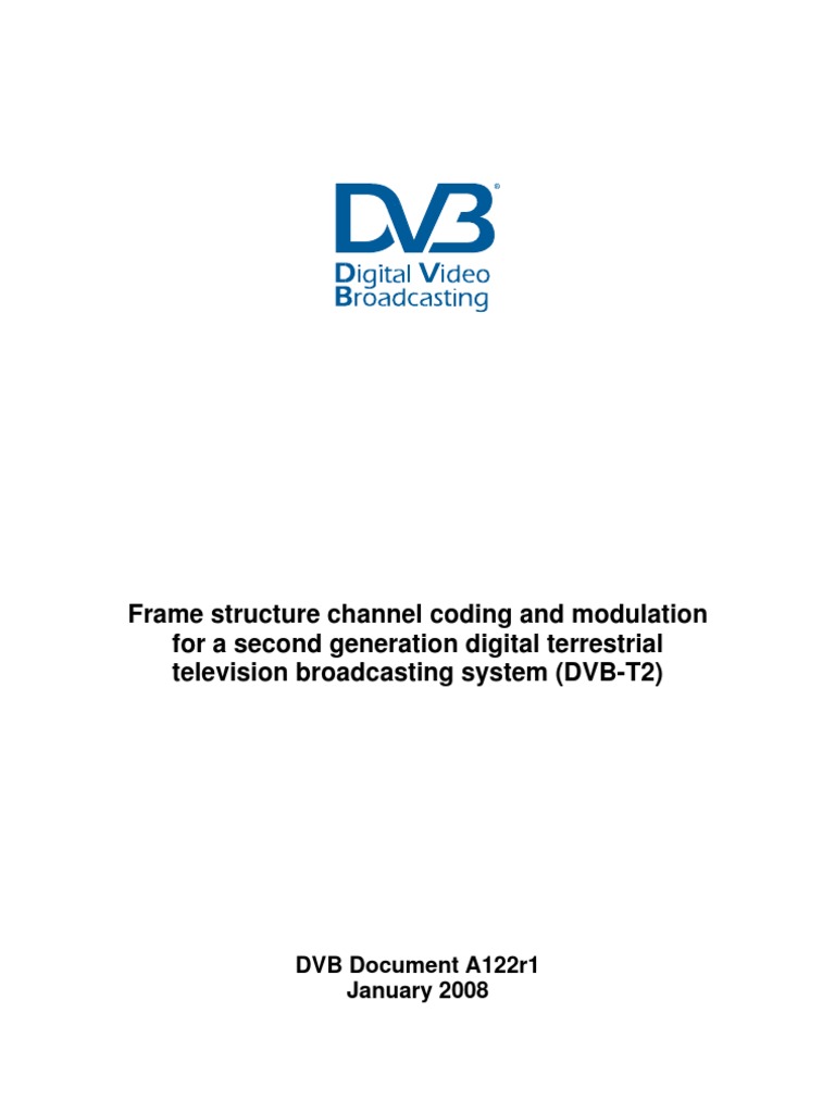 DVB T2 | PDF | Forward Error Correction | Orthogonal Frequency Division Multiplexing