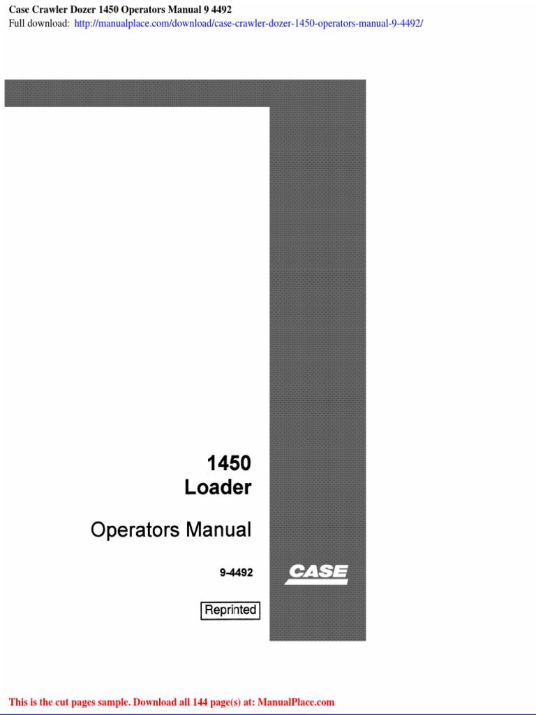 Case 1450 Dozer Operators Manual | PDF