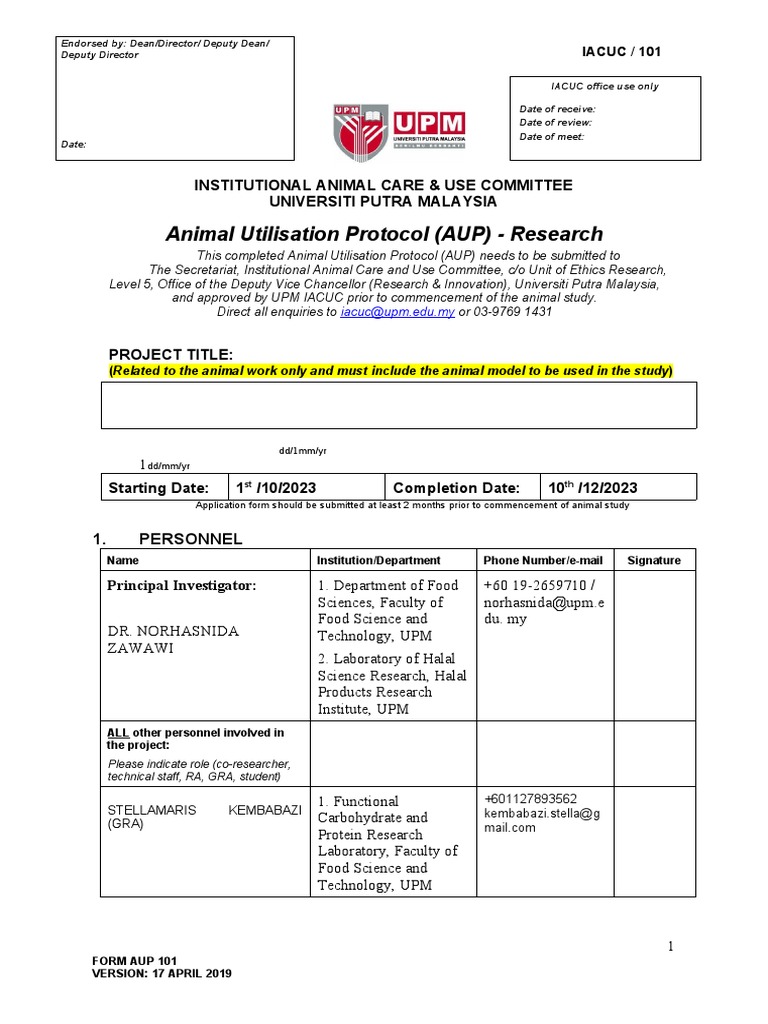 Animal Research Protocol Guide | PDF | Starch | Pain