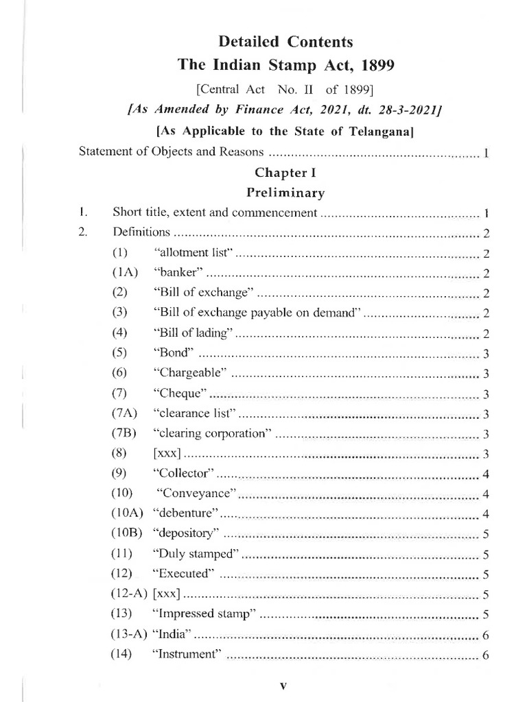 Stamp Act Telangana | PDF