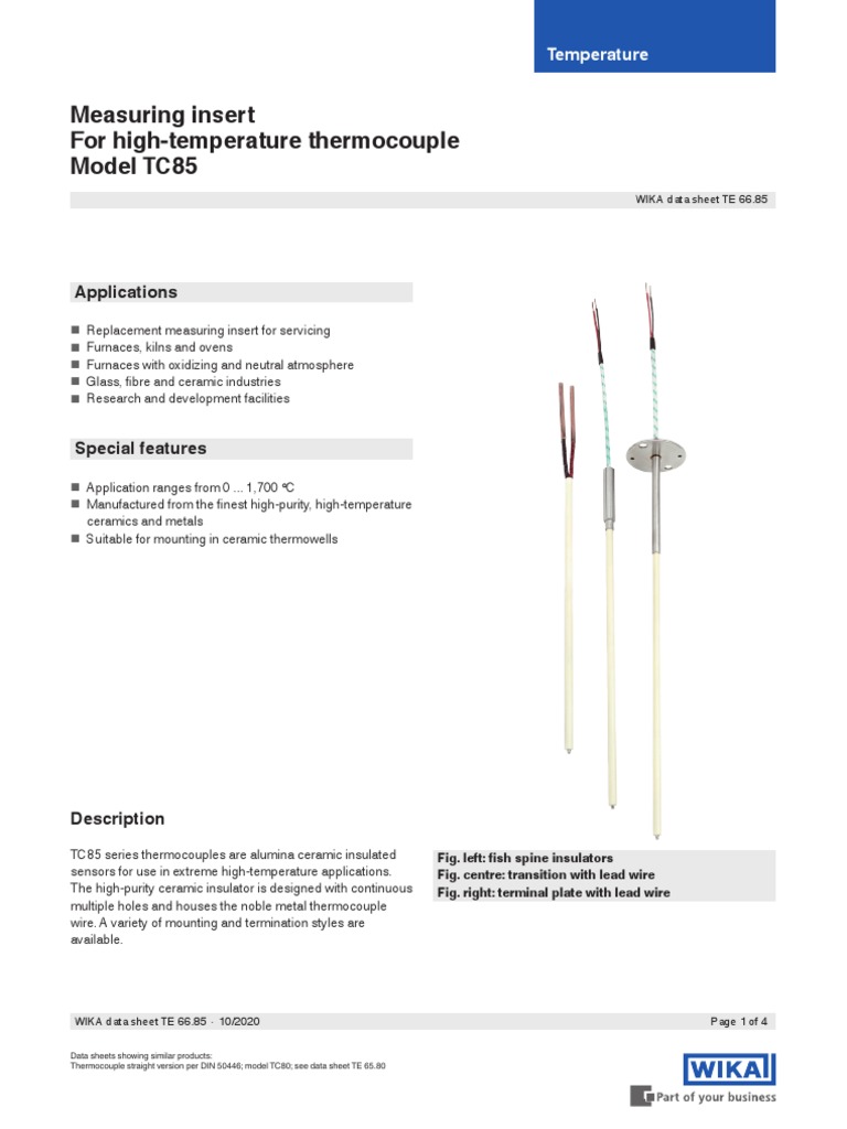 TC85 | PDF | Thermocouple | Electrical Equipment