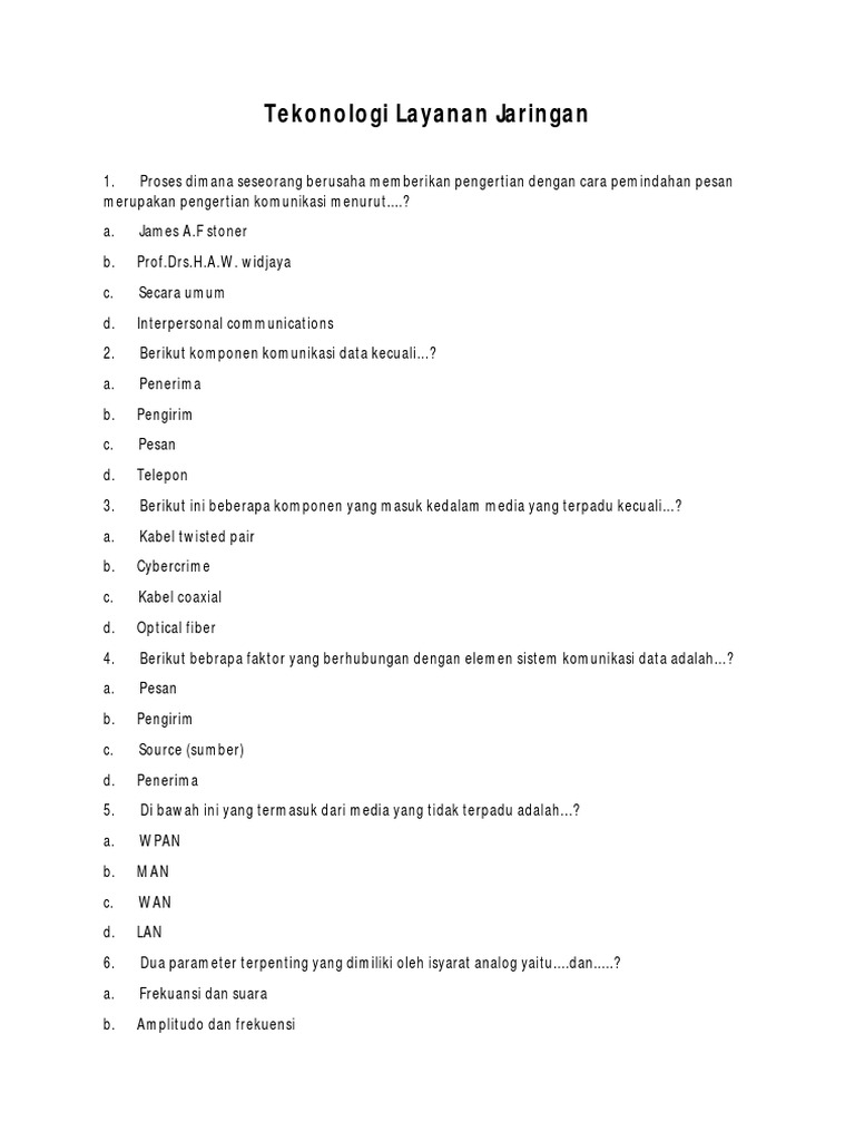 Kisi-Kisi TLJ Kelas Xi | PDF