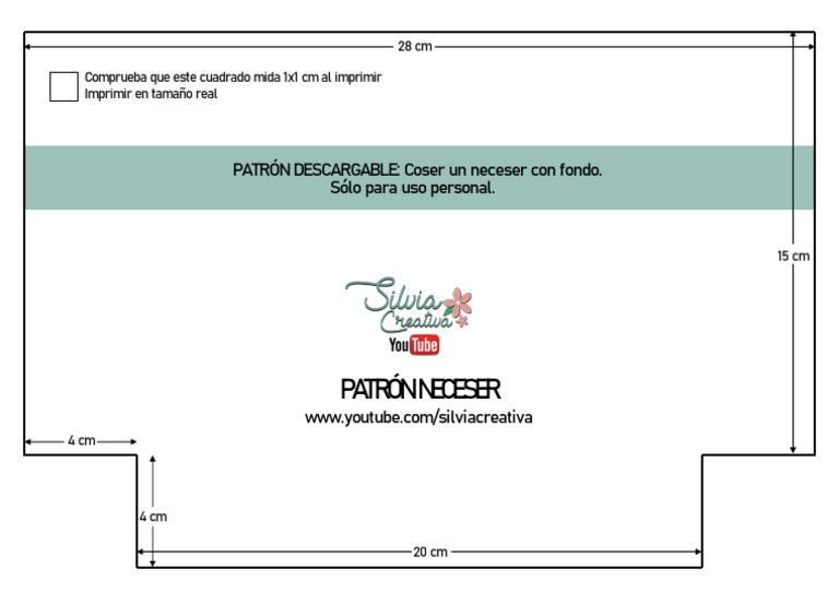 Patrón Neceser Gran Capacidad. Silvia Creativa | PDF