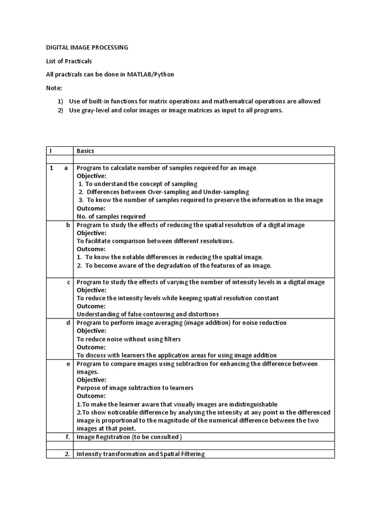DIP Final Practical List (1) | PDF | Filter (Signal Processing) | Digital Signal Processing