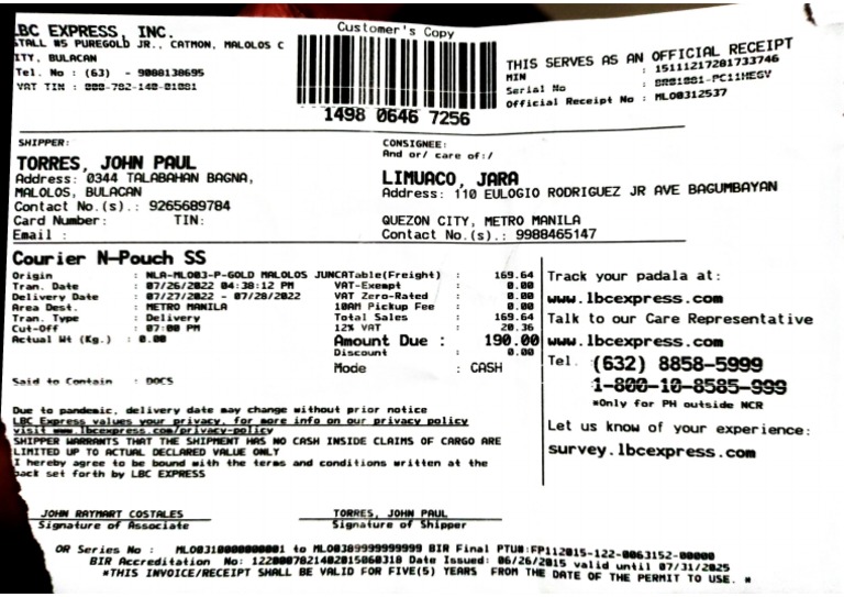 LBC Slip | PDF