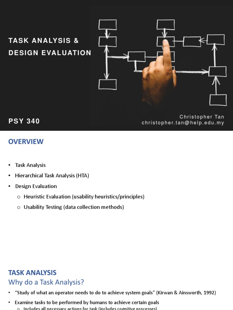 Task Analysis | PDF | Usability | Heuristic