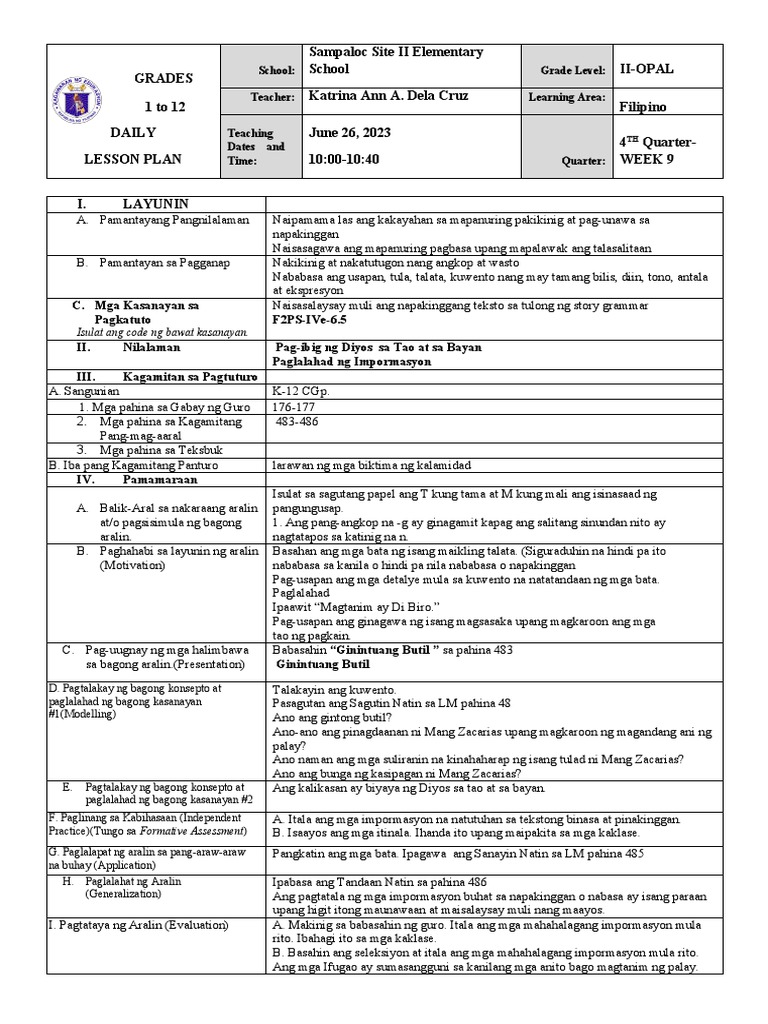 Q4 W8-Filipino | PDF
