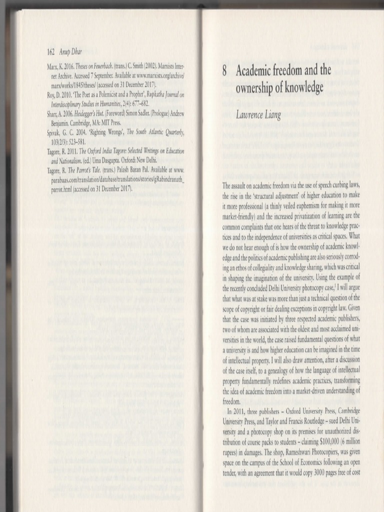 Academic Freedom and The Ownership of Knowledge | PDF