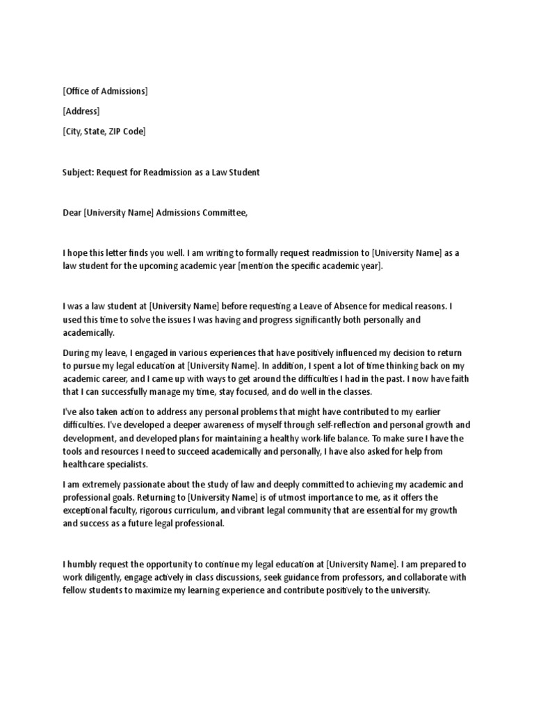 CHATGPT Letter of Readmission | PDF