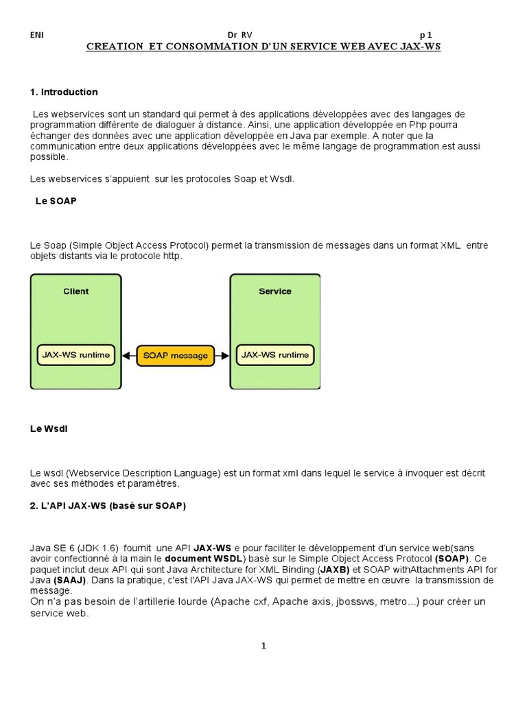 Cours M1 Web Service Jax-Ws | PDF | Java (Langage de programmation) | Service web