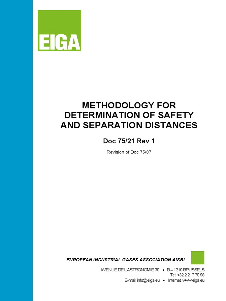 EIGA - Doc 75.21 Metodology For Determination of Safety and Separation ...