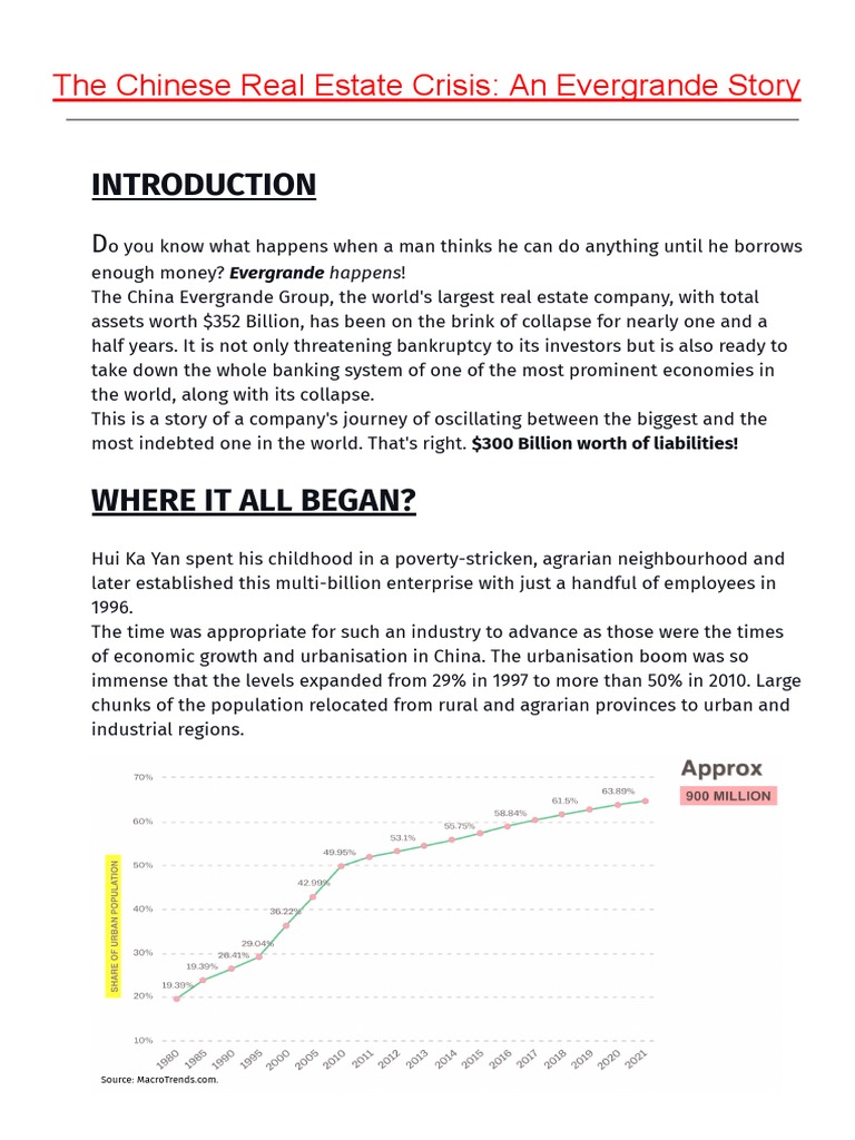 Evergrande: China's Real Estate Crisis | PDF