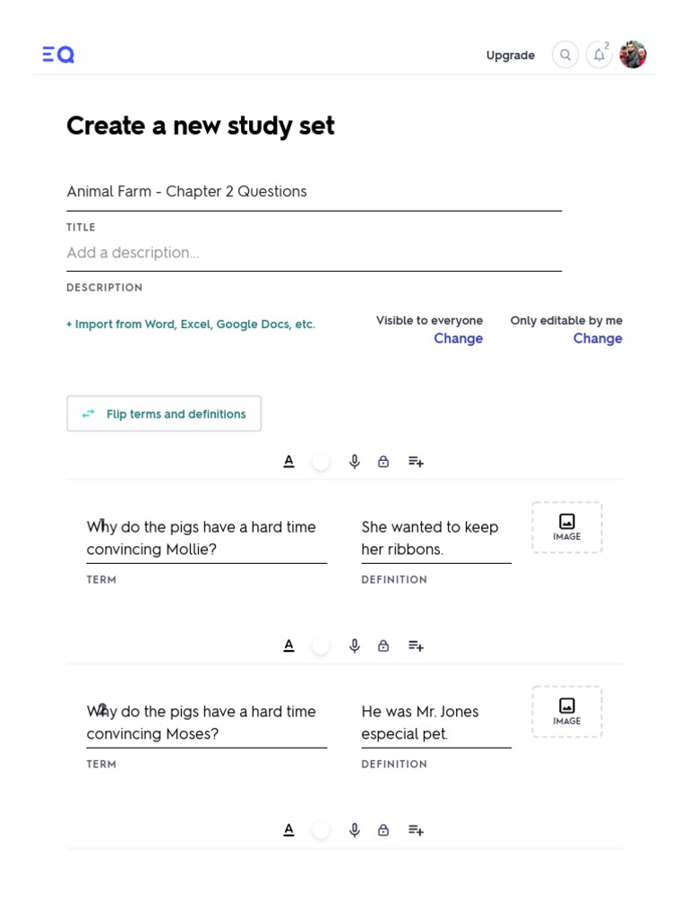 Animal Farm - Chapter 2 Questions | PDF
