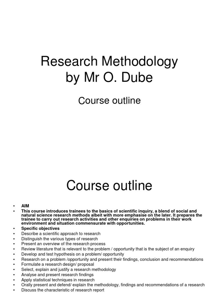 Research Methodology Introduction | PDF | Scientific Method | Methodology
