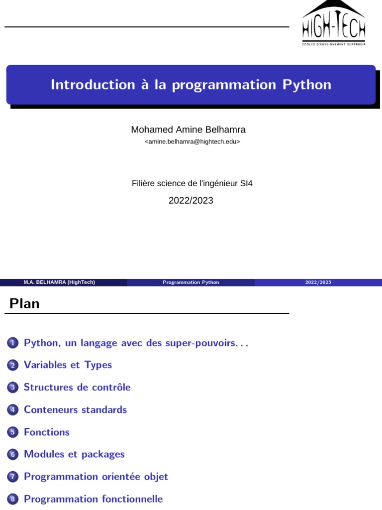 Initiation Python 3 | PDF Initiation Python 3 | PDF