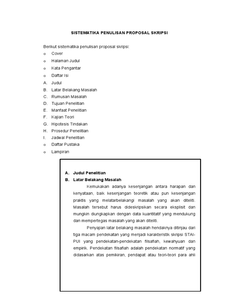 Panduan Penulisan Proposal Skripsi | PDF