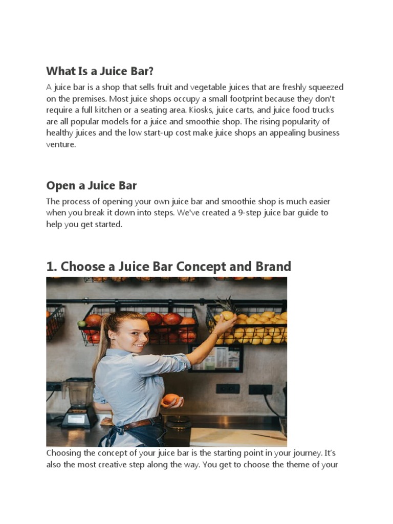 Juice Bar | PDF