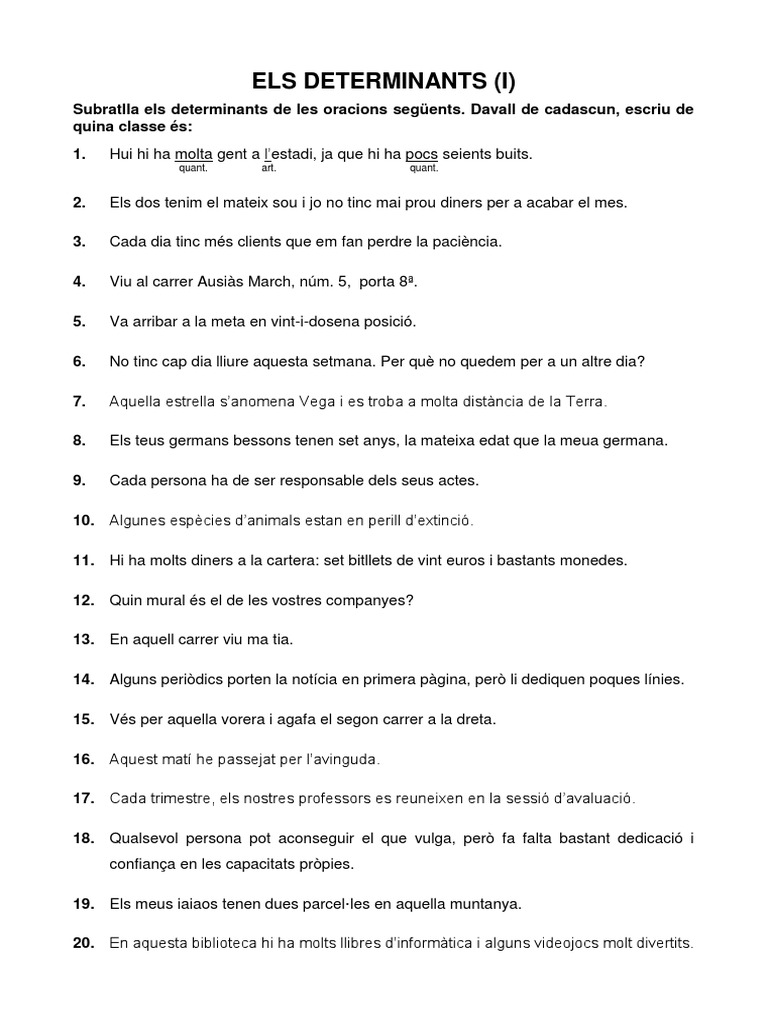 Els Determinants | PDF