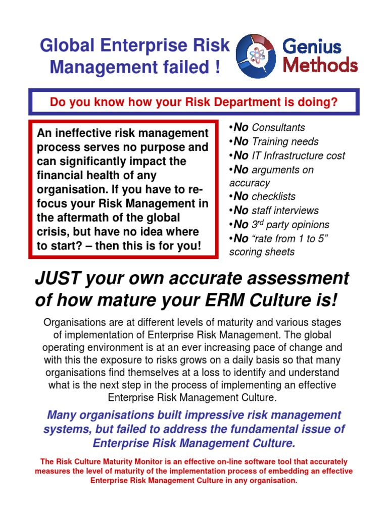 Risk Culture Maturity Monitor | PDF | Enterprise Risk Management | Risk ...