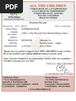 80G Receipt | PDF | Payments | Society