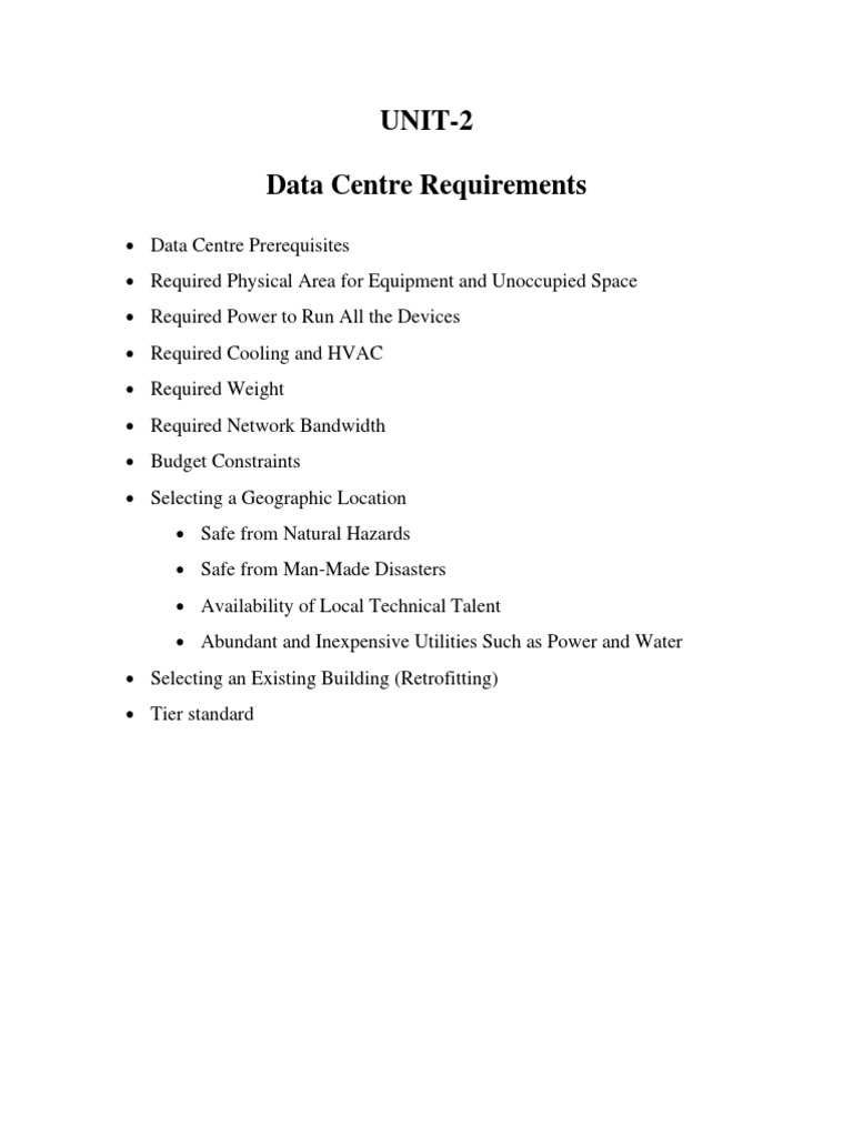 Data Center Setup Requirements Guide | PDF | Data Center | Power Supply