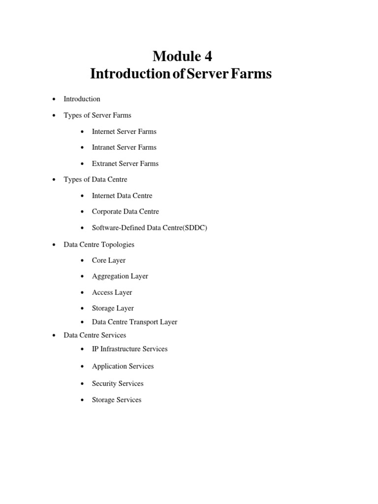 Understanding Server Farm Types and Architecture | PDF | Computer ...