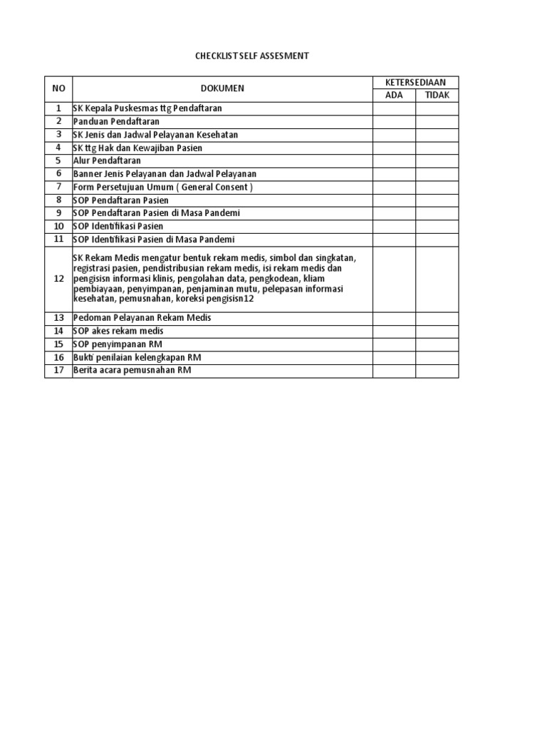 Self Assesment | PDF