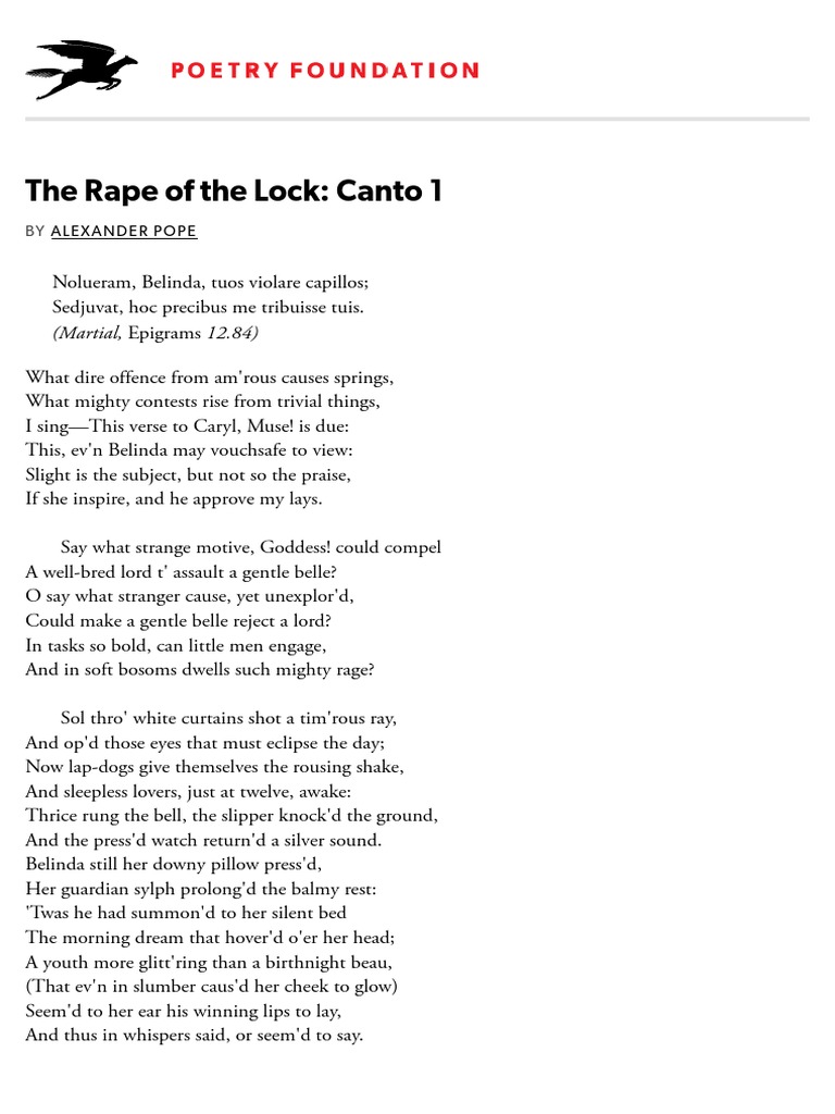 The Rape of the Lock | PDF