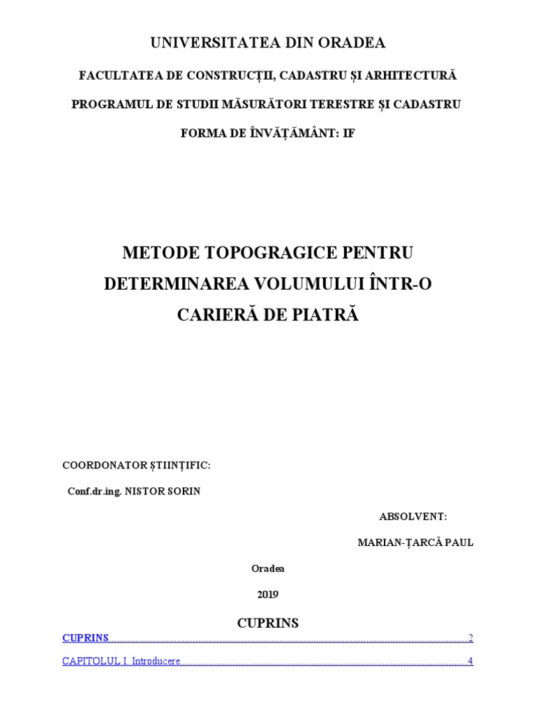 Marian Tarca Paul Licenta | PDF