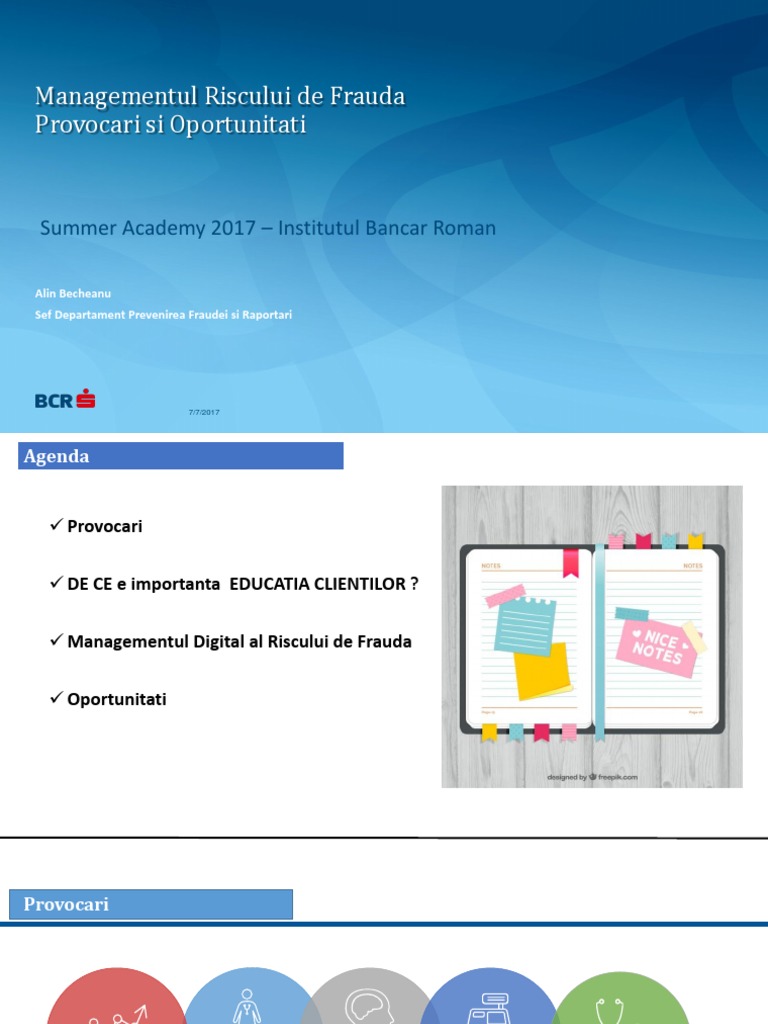 Managementul Riscului de Frauda Provocari Si Riscului de Frauda Provocari Si Oportunitati | PDF