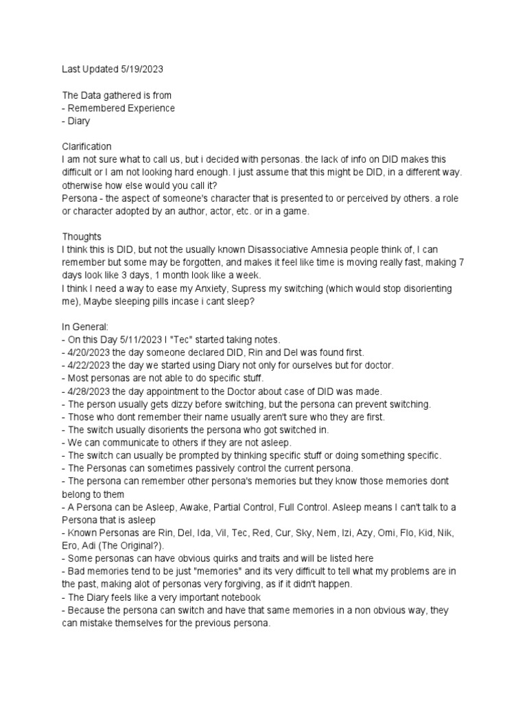 Tec Self Data | PDF | Cognitive Science | Psychology