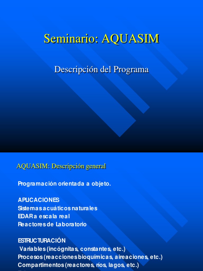 Ponencia Aquasim | PDF | Métodos y materiales de enseñanza | Ciencia y matemáticas