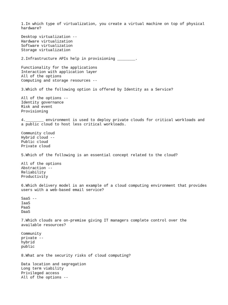 Cloud Computing Pdf Cloud Computing Virtualization
