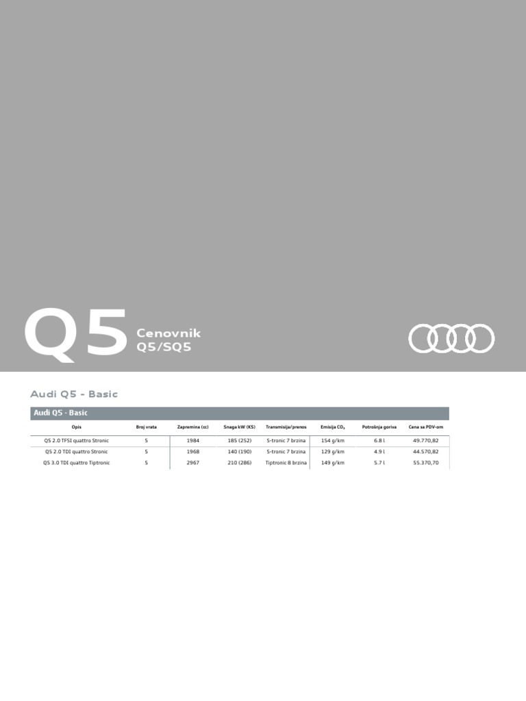 Audi Q5 2018 | PDF