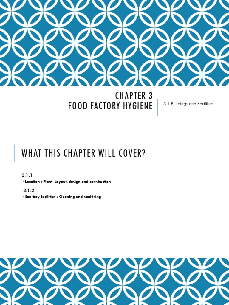 Chapter 3.1 Food Factory Hygiene | Download Free PDF | Soil | Disinfectant