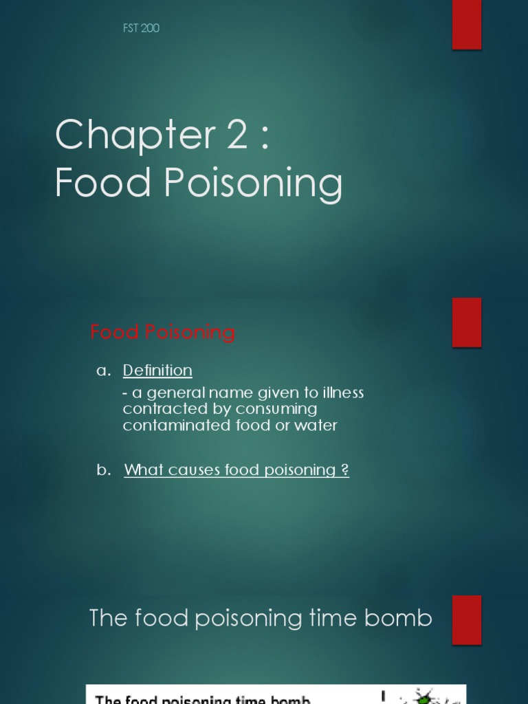 Chapter 2 Food Poisoning | PDF | Foodborne Illness | Hand Washing
