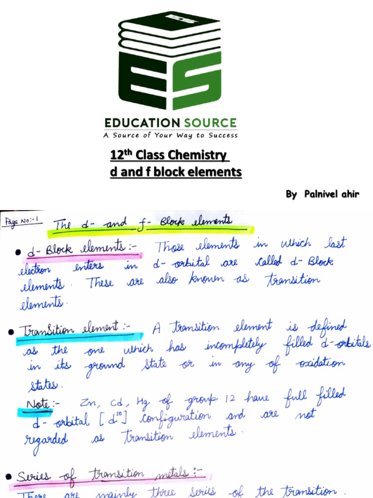 D and F Block Notes 1 | PDF