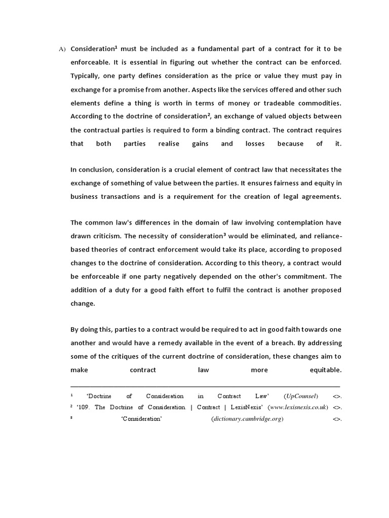Document 32 | PDF | Consideration | Contract Law