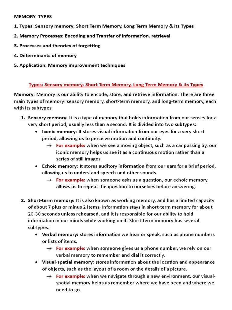 Chap 2 Memory Types | PDF | Memory | Recall (Memory) Chap 2 Memory Types | PDF | Memory | Recall (Memory)