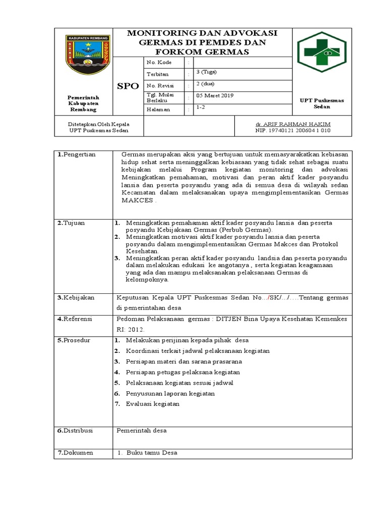 Sop Germas Lansia | PDF