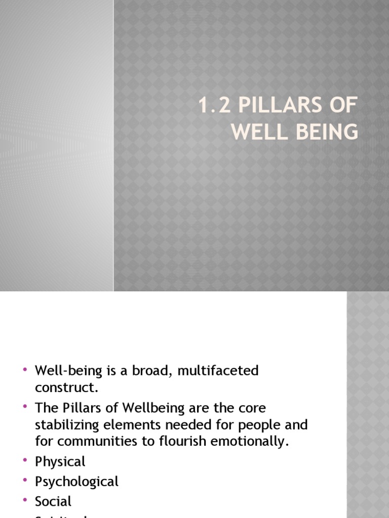 Pillars of Well Being | PDF | Well Being | Mental Health