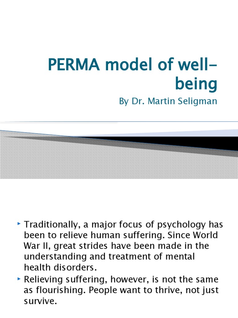 PERMA Model by Seligman | PDF