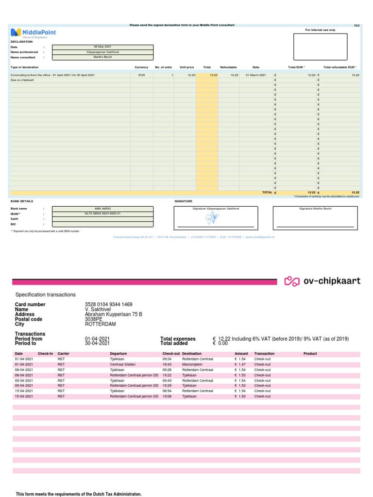 Declaration | PDF | Service Industries | Payments