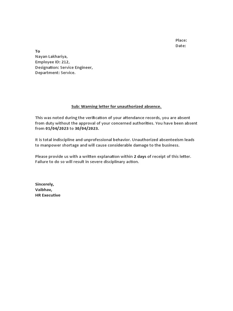 Warning Letter | PDF