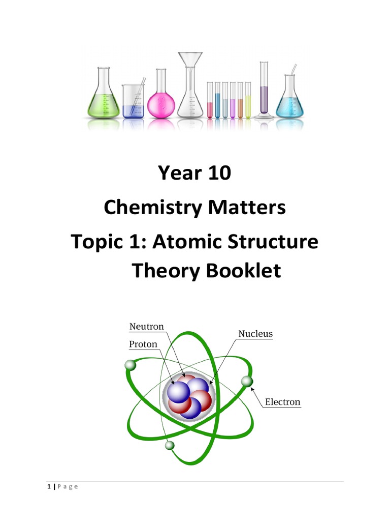 Topic 1 - Atomic Structure Theory Booklet | PDF