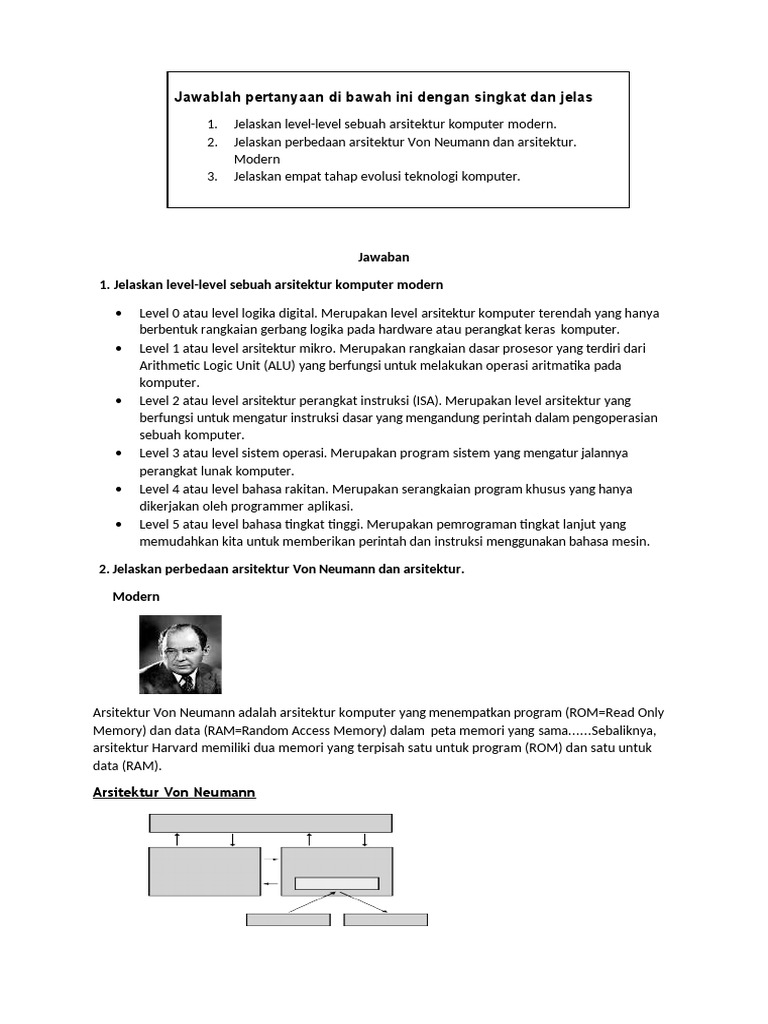 Jawablah pertanyaan di bawah ini dengan singkat dan jelas | PDF