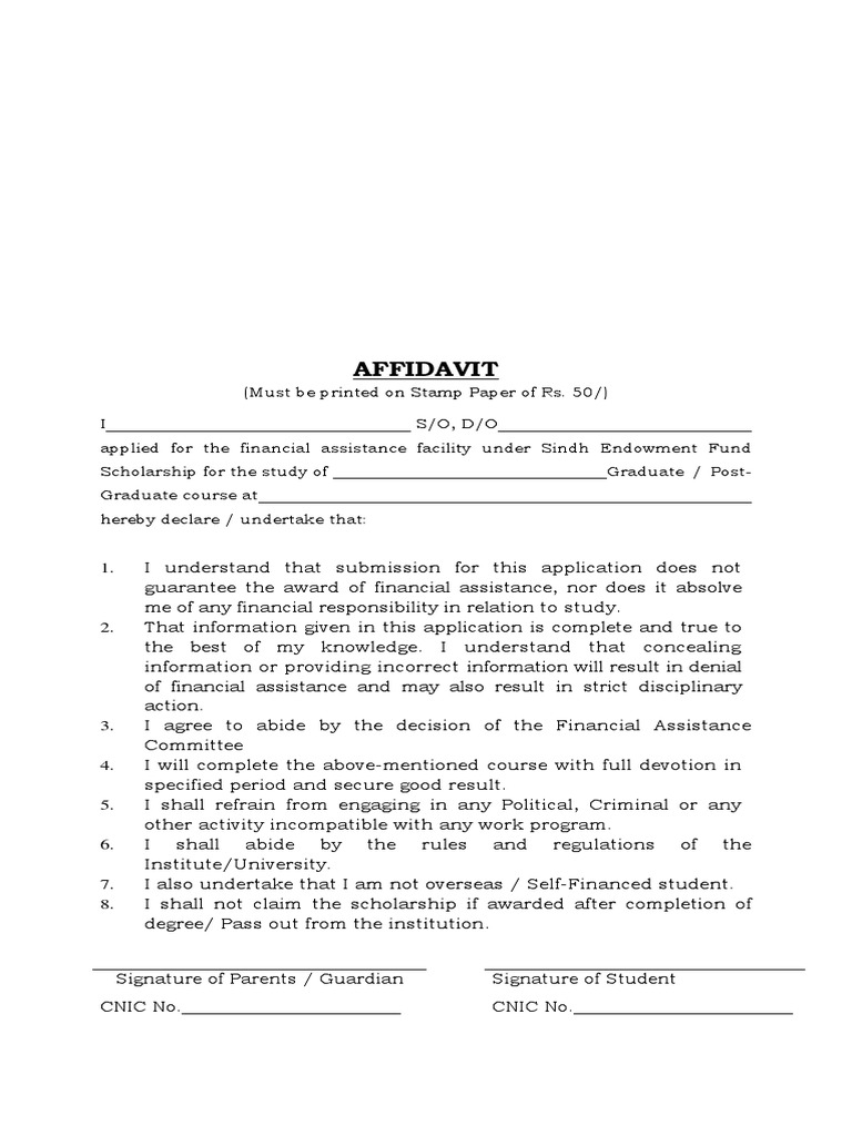 Sample Affidavit PDF | PDF