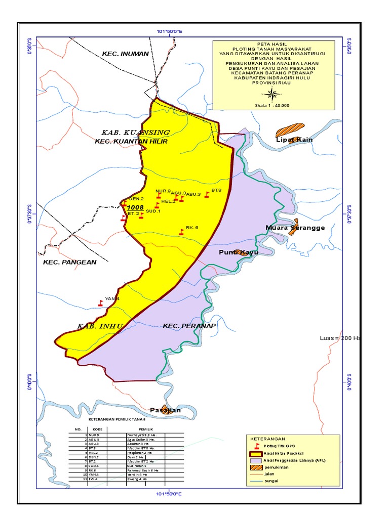 PETA HASIL PLOTING PEMILIK TANAH 1 | PDF