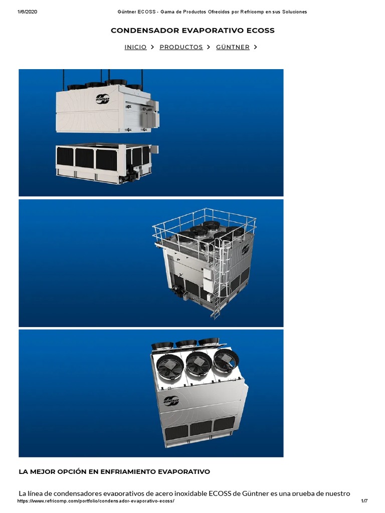 REFRICOMP Güntner ECOSS - Gama de Productos Ofrecidos Por Refricomp en Sus Soluciones | PDF ...